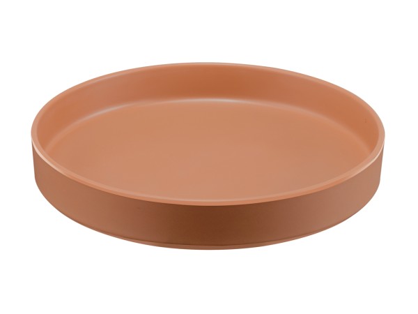 Hudson - Terra Cotta 10" Raised Rim Melamine Plate - Cal-Mil
