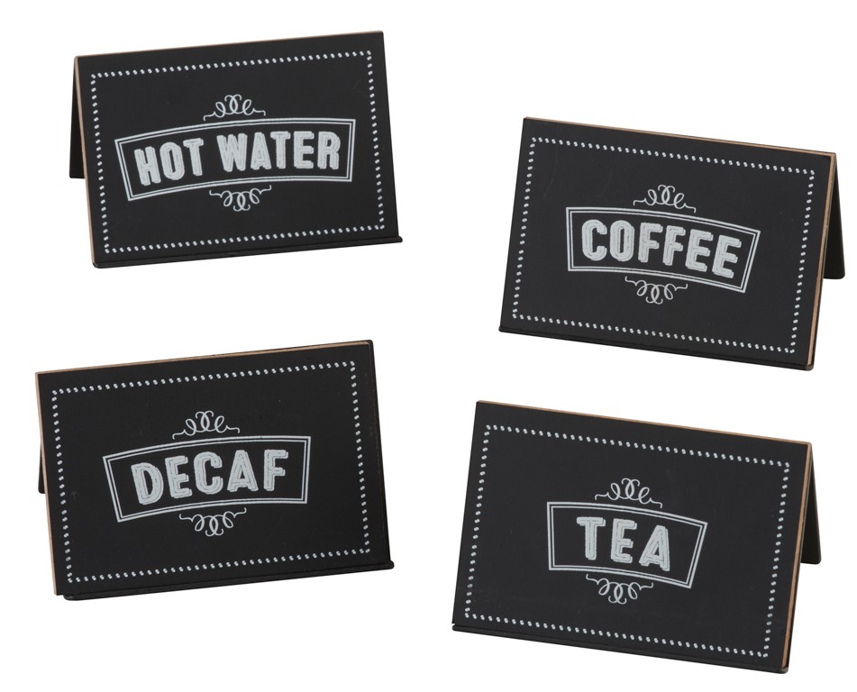Chalkboard Beverage Sign with "Coffee" Print - 3" x 2" x 2" - Cal-Mil