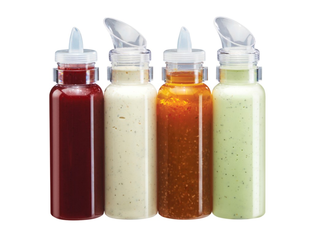 28 oz. Polycarbonate Salad Dressing and Juice Bottle - Cal-Mil
