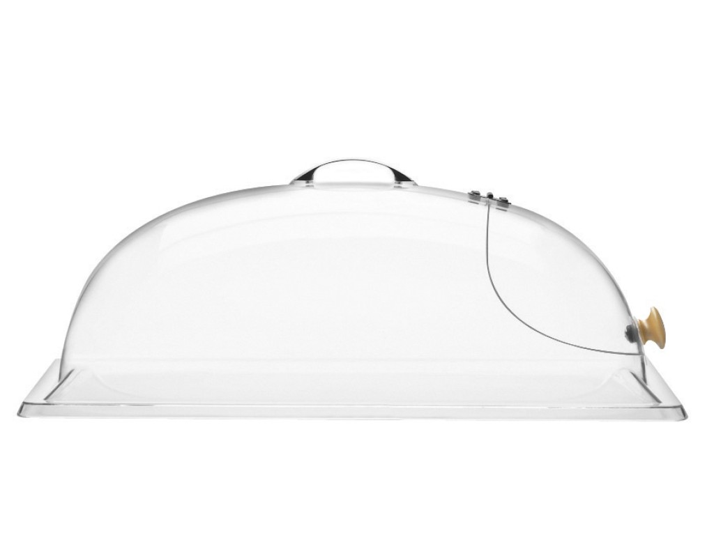 Classic Clear Dome Display Cover with Single End Opening and Door - 12 ...