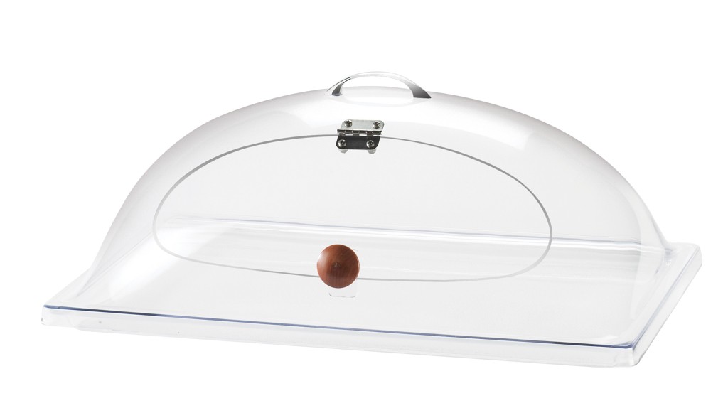 Classic Clear Dome Display Cover with Single Middle Opening and Door ...