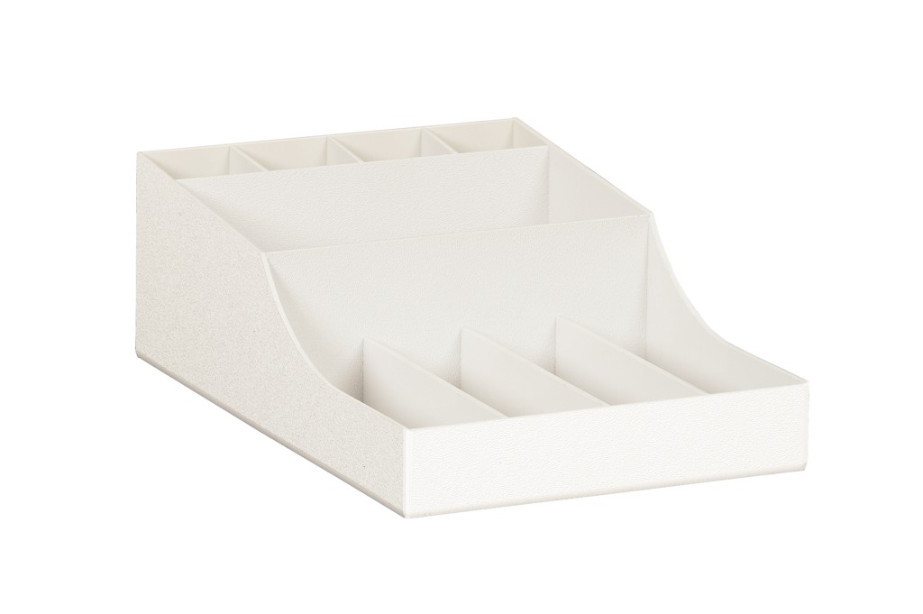 White Classic Coffee Condiment Organizer - Cal-Mil